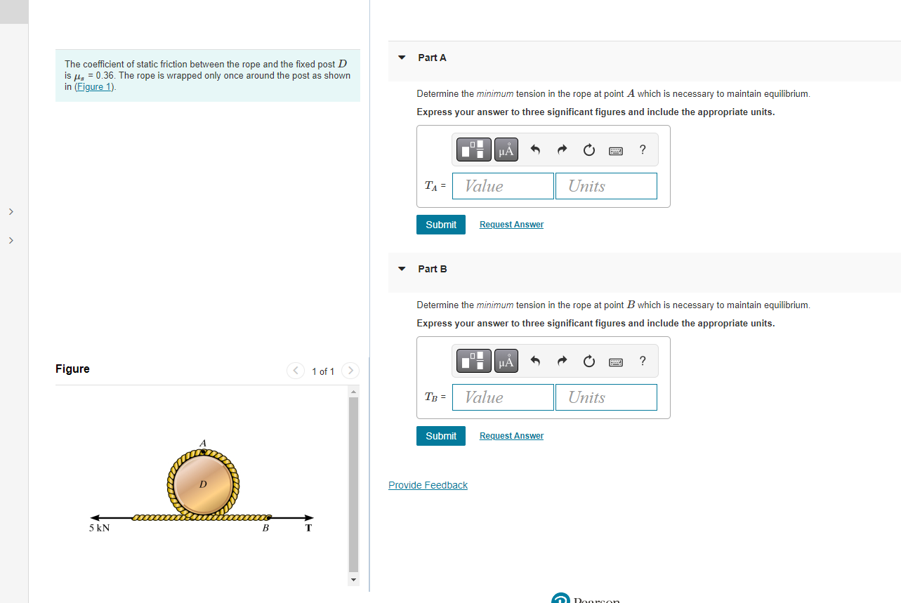 Solved > > The coefficient of static friction between the | Chegg.com