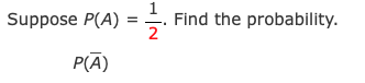Solved Suppose P(A) = {. Find the probability. PĀ | Chegg.com