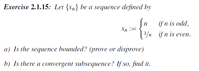 Solved Exercise 2.1.15: Let {Xn} be a sequence defined by Xn | Chegg.com