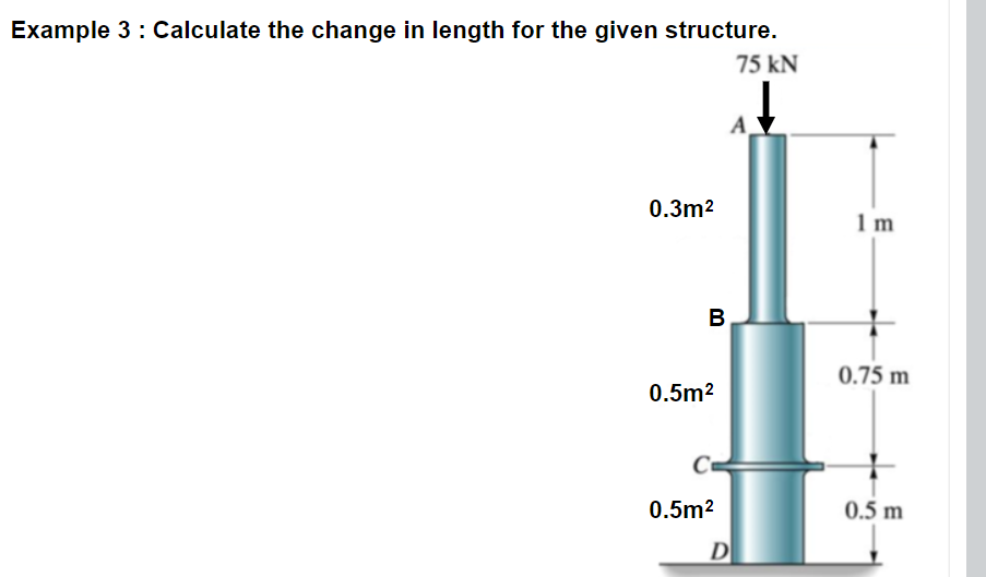 Solved Example 3 : Calculate the change in length for the | Chegg.com