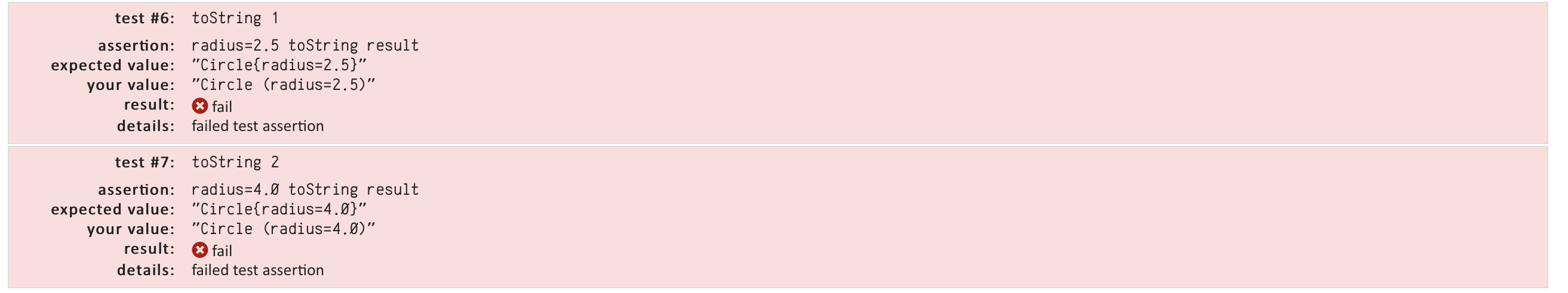Solved -JAVA PLEASE- This one keeps telling me I am getting | Chegg.com