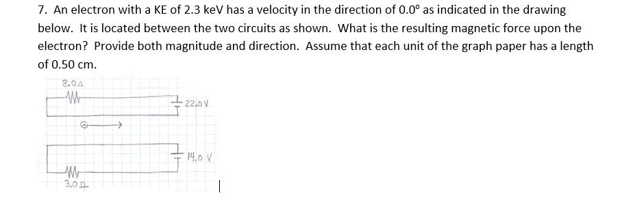 Solved 7. An electron with a KE of 2.3 keV has a velocity in | Chegg.com
