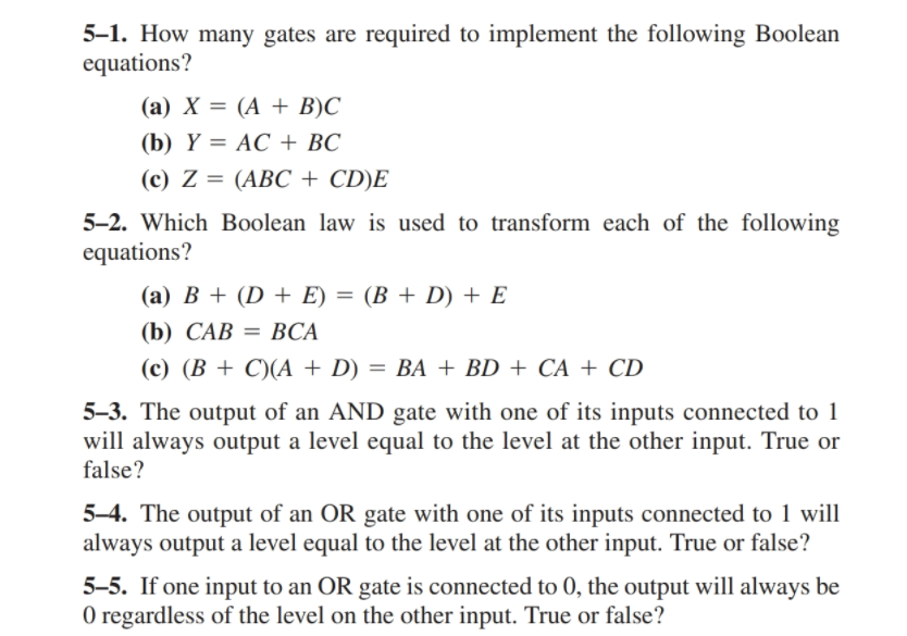 Solved 5–1. How many gates are required to implement the | Chegg.com