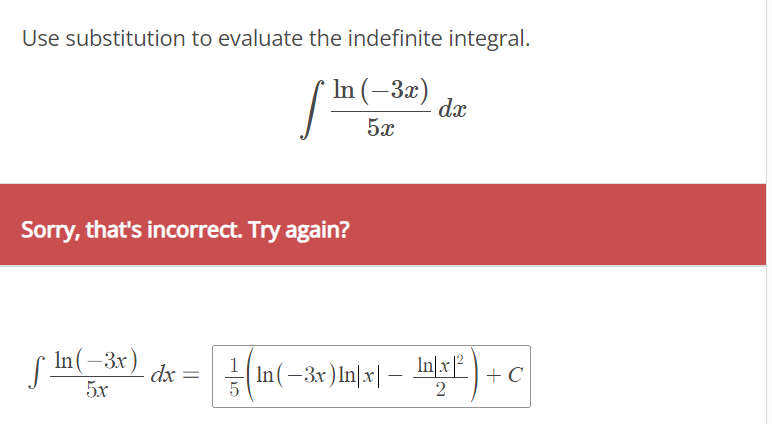 Solved Use substitution to evaluate the indefinite integral. | Chegg.com