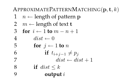 How would you modify the Approximate Pattern Matching | Chegg.com
