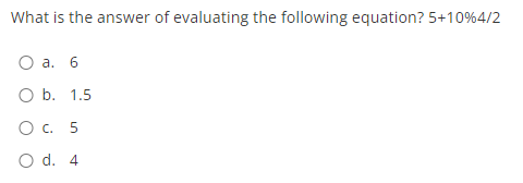 Solved What is the answer of evaluating the following | Chegg.com