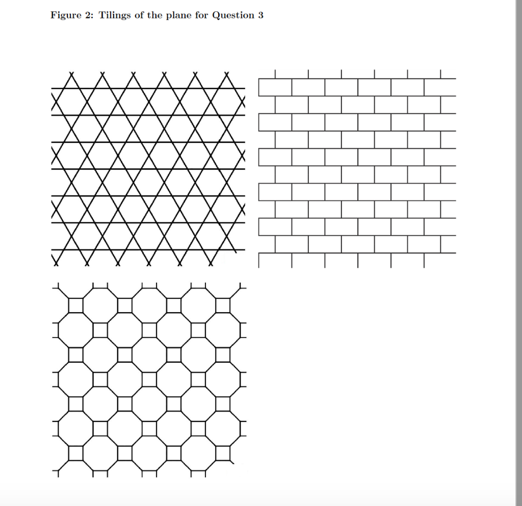 Solved 3. (9+3=12 marks) Consider the tilings of the plane | Chegg.com