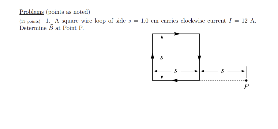 Solved Problems (points as noted)(15 ﻿points) 1. ﻿A square | Chegg.com