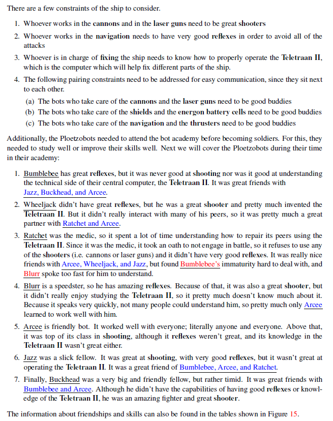 Problem 4 Constraint Satisfaction Problem [10