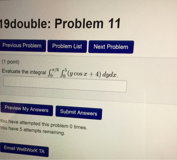 Solved 19double: Problem 11 Previous Problem Problem List | Chegg.com