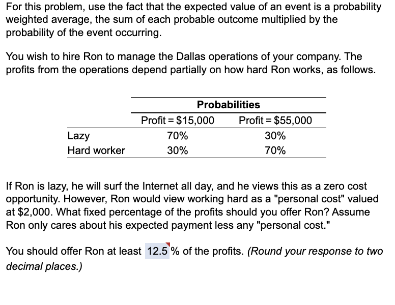 Solved For This Problem Use The Fact That The Expected