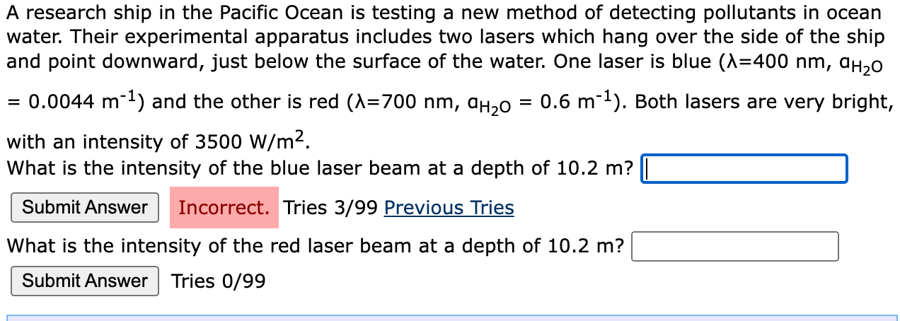 Solved A research ship in the Pacific Ocean is testing a new | Chegg.com