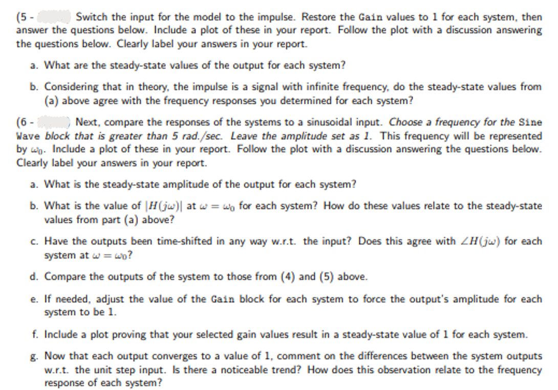 Figure 1: First set of systems to analyze. Here, the | Chegg.com