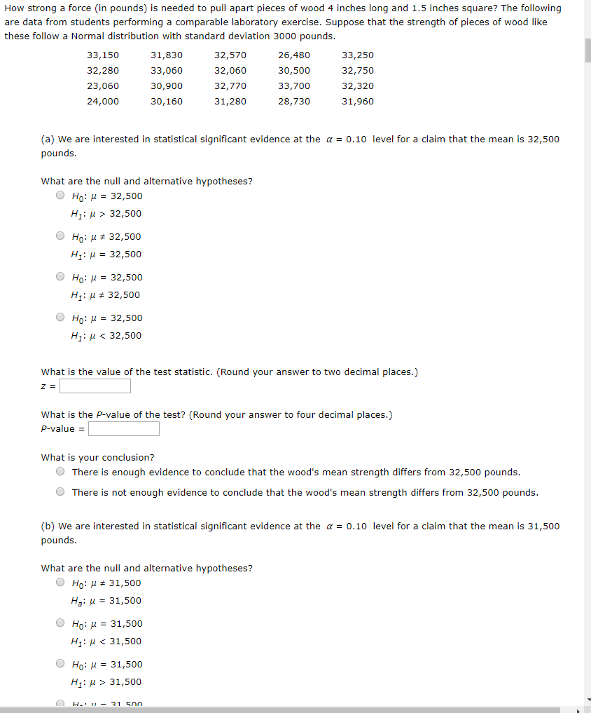 Solved How strong a force (in pounds) is needed to pull | Chegg.com