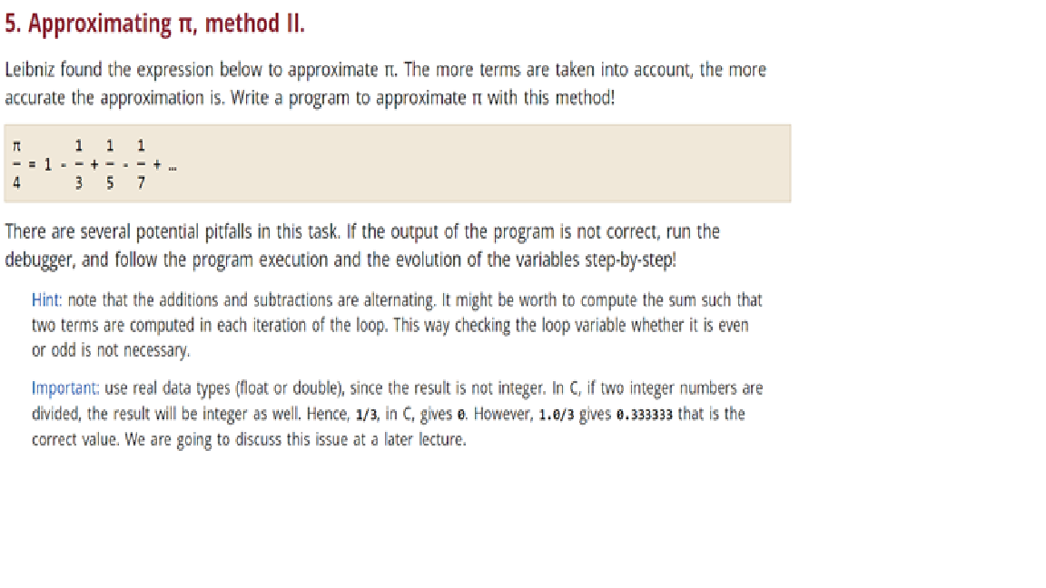 Solved 5. Approximating it, method II. Leibniz found the | Chegg.com