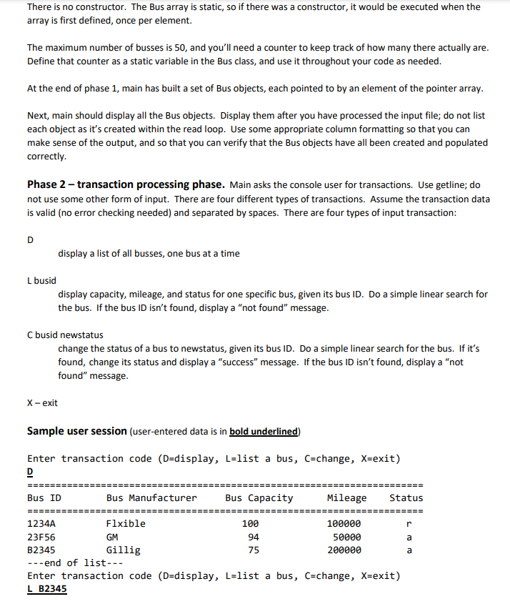 Solved Topics: class definitions, getters, setters, arrays | Chegg.com