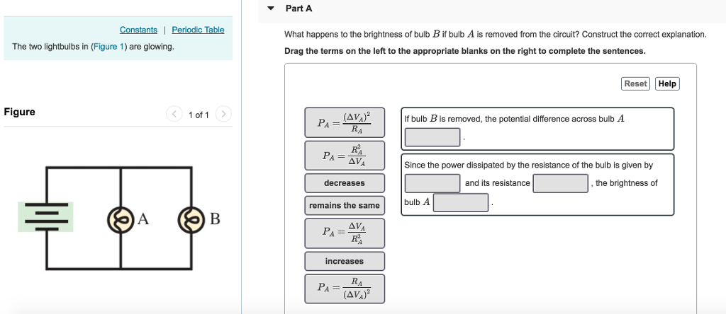 Solved Part A What happens to the brightness of bulb B if | Chegg.com
