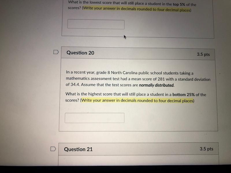 Solved What is the lowest score that will still place a | Chegg.com