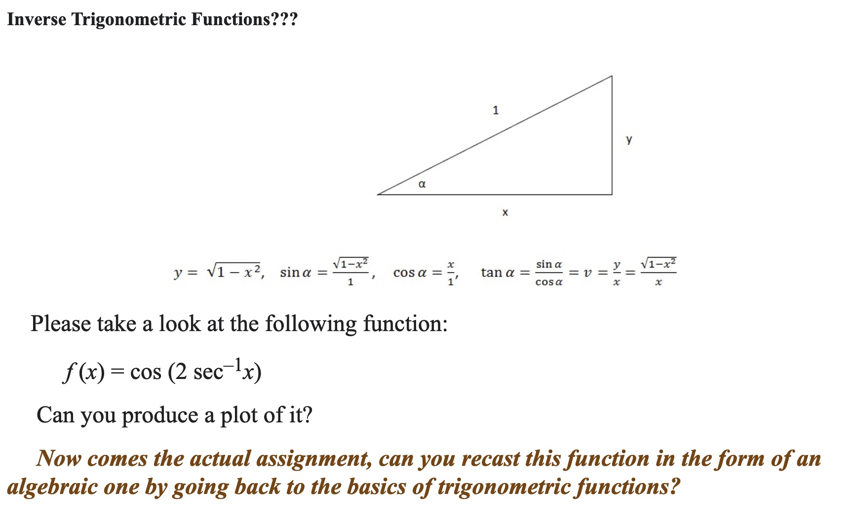 Solved Inverse Trigonometric | Chegg.com