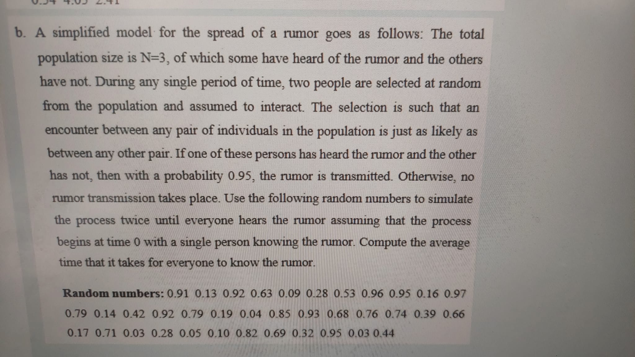 Solved A simplified model for the spread of a rumor goes as | Chegg.com