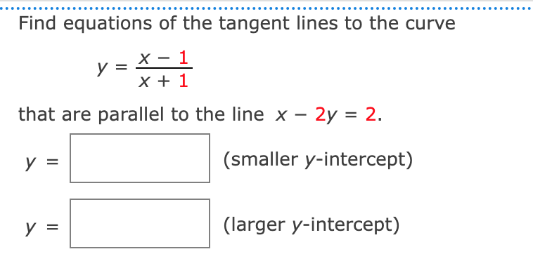 Solved Find equations of the tangent lines to the curve | Chegg.com