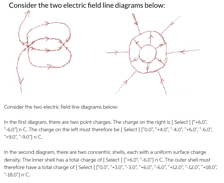 Solved Consider the two electric field line diagrams below: | Chegg.com