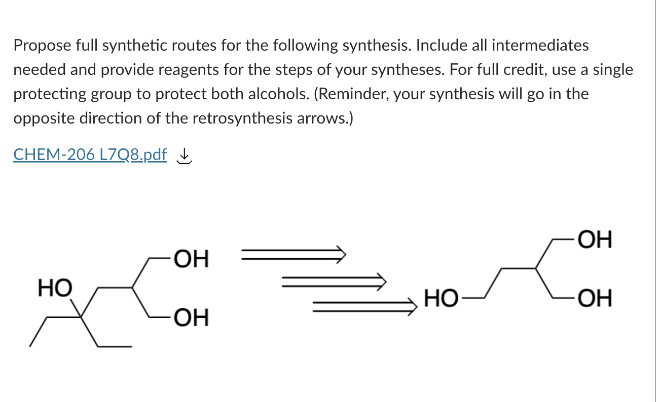 Solved Propose full synthetic routes for the following | Chegg.com