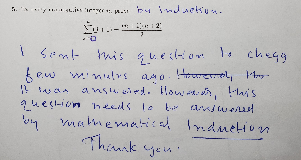 Solved 5. For every nonnegative integer n, prove (n + 1)(n | Chegg.com