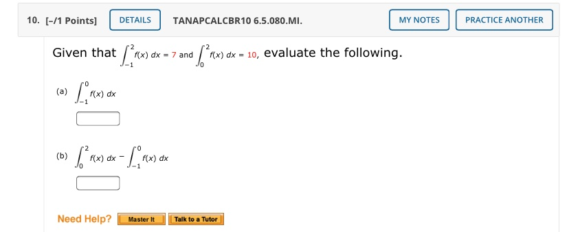 Solved 10. [-/1 Points) DETAILS TANAPCALCBR10 6.5.080.MI. MY | Chegg.com Solved 10. [-/1 Points) DETAILS TANAPCALCBR10 6.5.080.MI. MY | Chegg.com