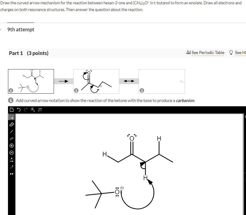 Solved Second box/question: Draw the carbanion resonance | Chegg.com