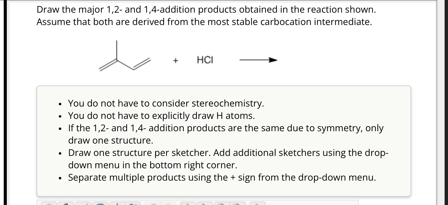 Solved Draw the major 1,2- ﻿and 1,4-addition products | Chegg.com