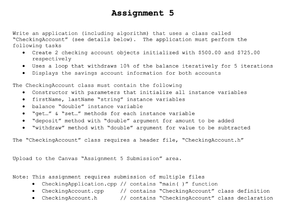 Write an application (including algorithm) in C++ | Chegg.com