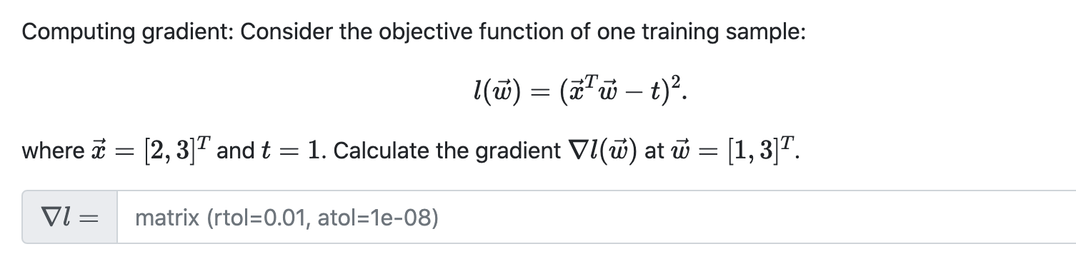 Solved Computing gradient: Consider the objective function | Chegg.com