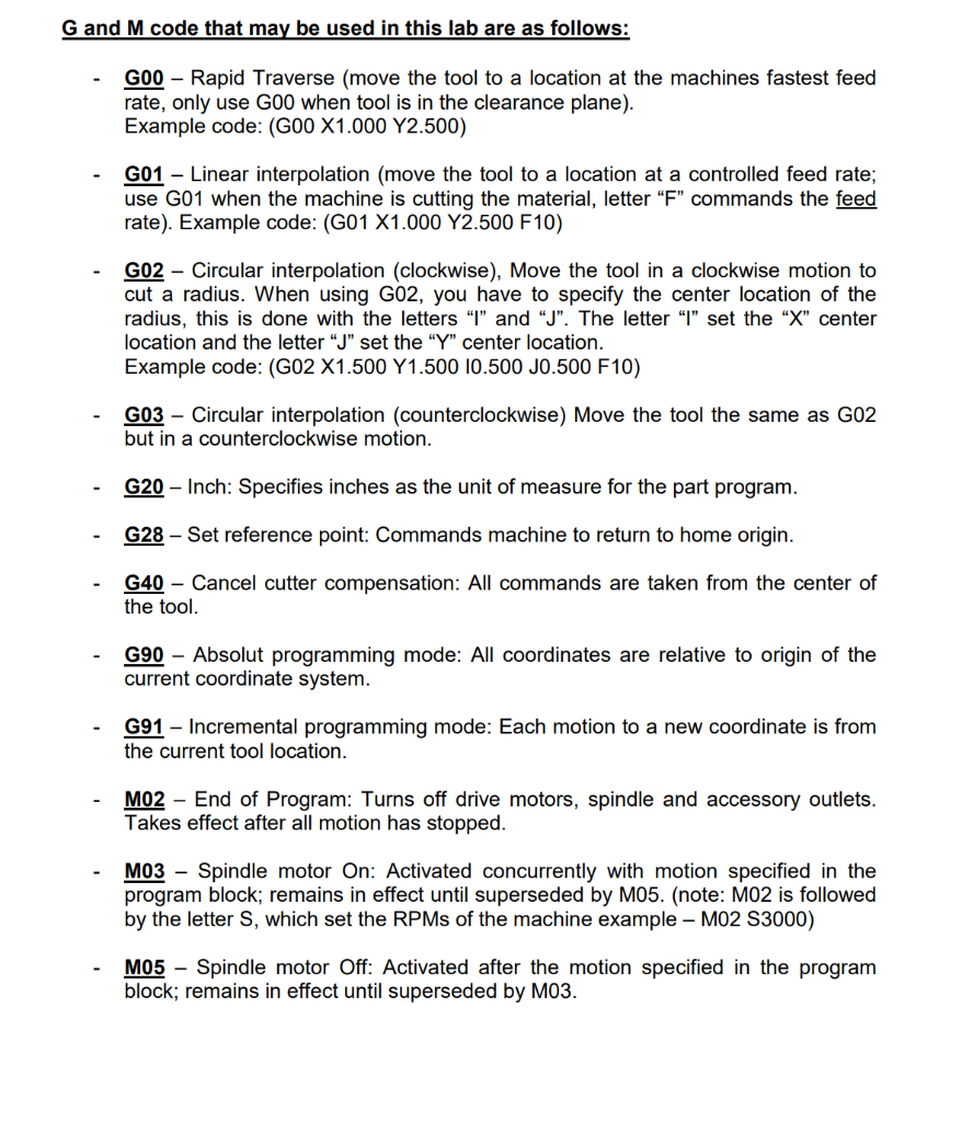 Solved Prepare an EXPERTMILL VMC-0600 G-code part program | Chegg.com