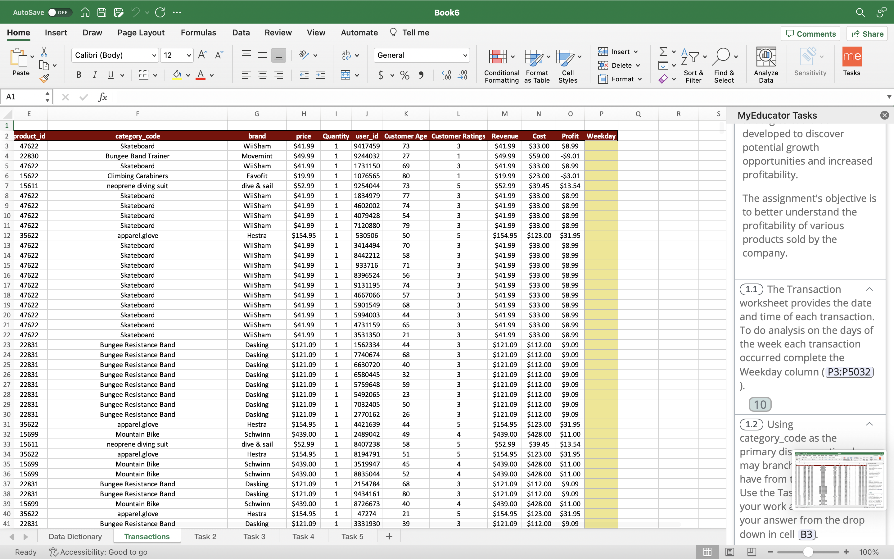 Solved 1 1 The Transaction Worksheet Provides The Date And