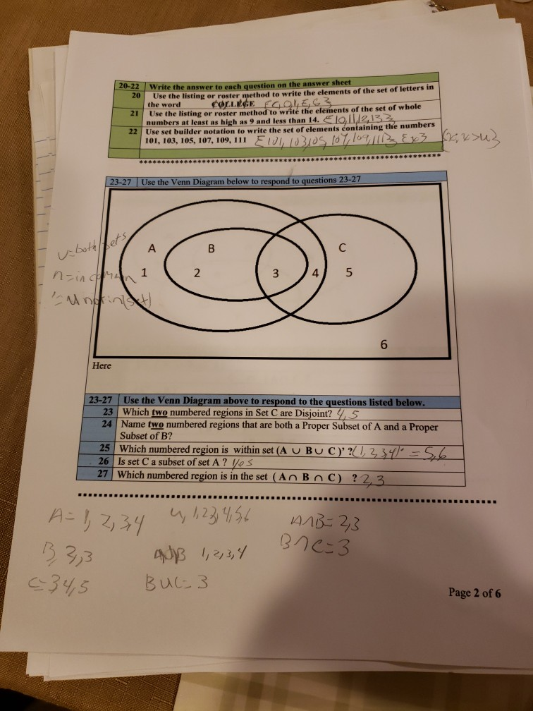 Solved 22 Write the answer to each question on the answer | Chegg.com