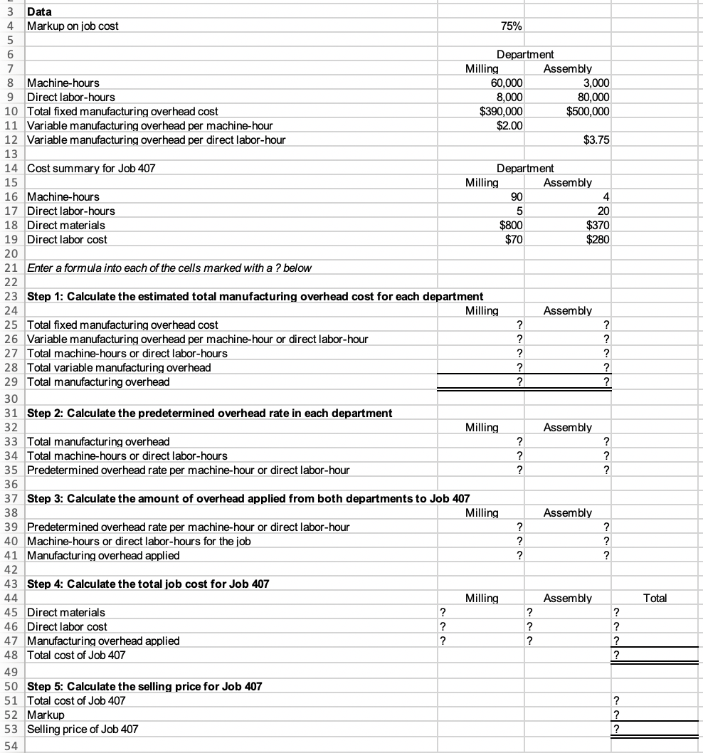 Solved Download The Applying Excel Form And Enter Formulas Chegg