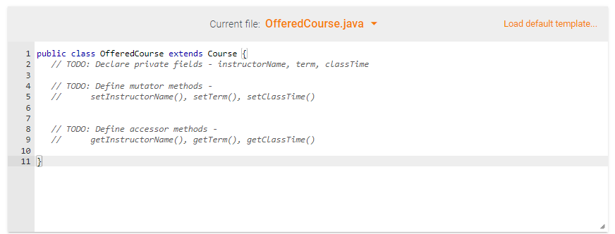 Solved Given main(), define a course base class with methods | Chegg.com