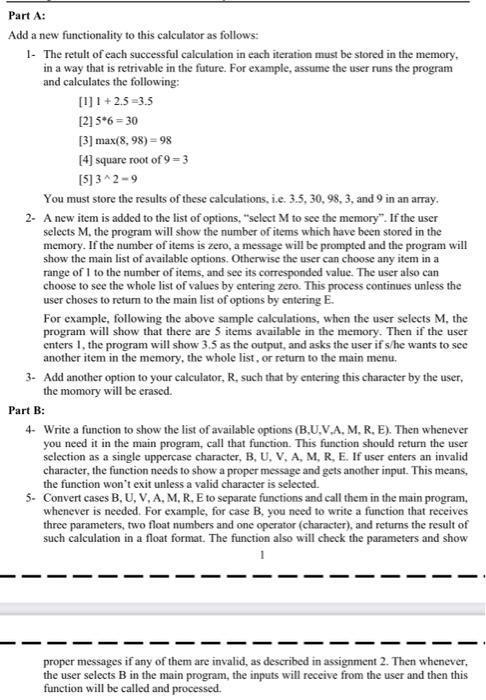 Solved C Language Please Answer Part B Just Use C Language 