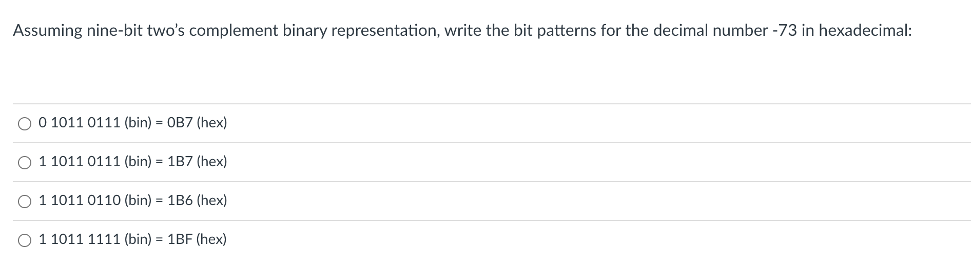 Solved Assuming nine-bit two's complement binary | Chegg.com