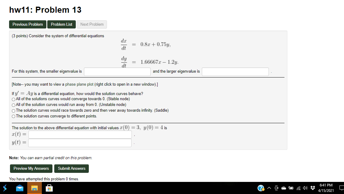 Solved hw11: Problem 13 Previous Problem Problem List Next | Chegg.com