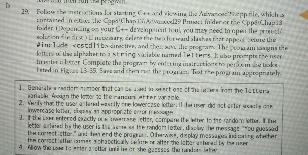 Solved he program. Follow the instructions for starting C++ | Chegg.com
