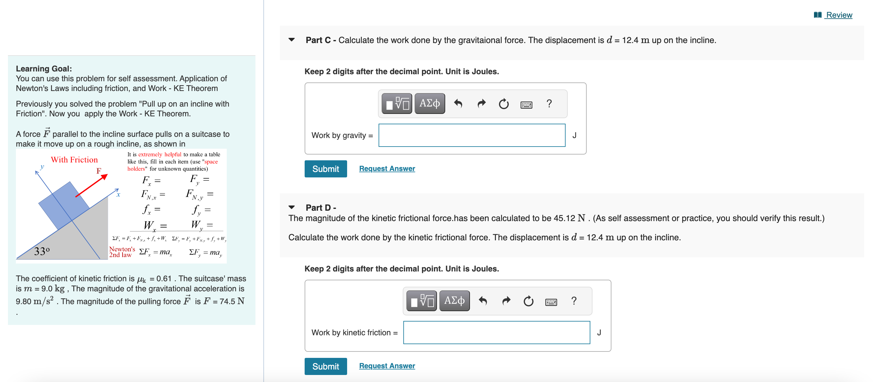 Solved Learning Goal: You can use this problem for self | Chegg.com