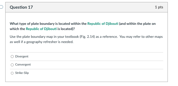 Solved What type of plate boundary is located within the | Chegg.com