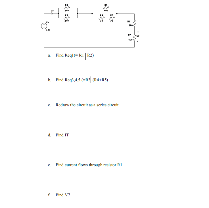 Solved a. Find Req(=R1∣R2) b. Find Req3,4,5(=R3∥(R4+R5) c. | Chegg.com