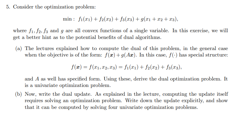 5. Consider the optimization problem: | Chegg.com