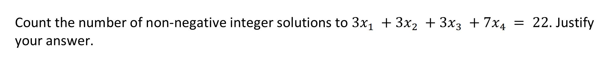 Solved = 22. Justify Count the number of non-negative | Chegg.com