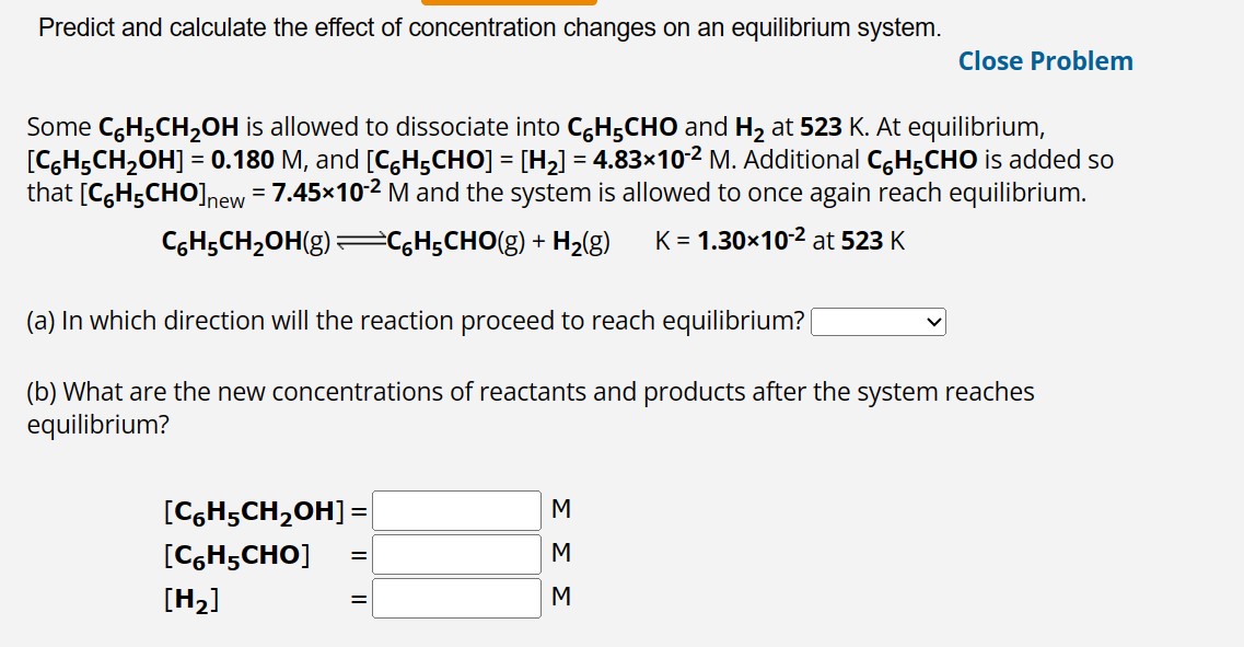 Solved Use K and initial concentrations to calculate | Chegg.com