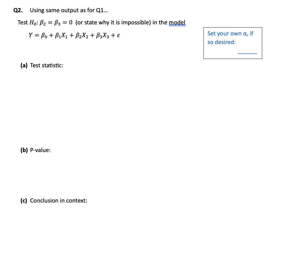 Solved Information for questions 1-2: Q1. Conduct a | Chegg.com
