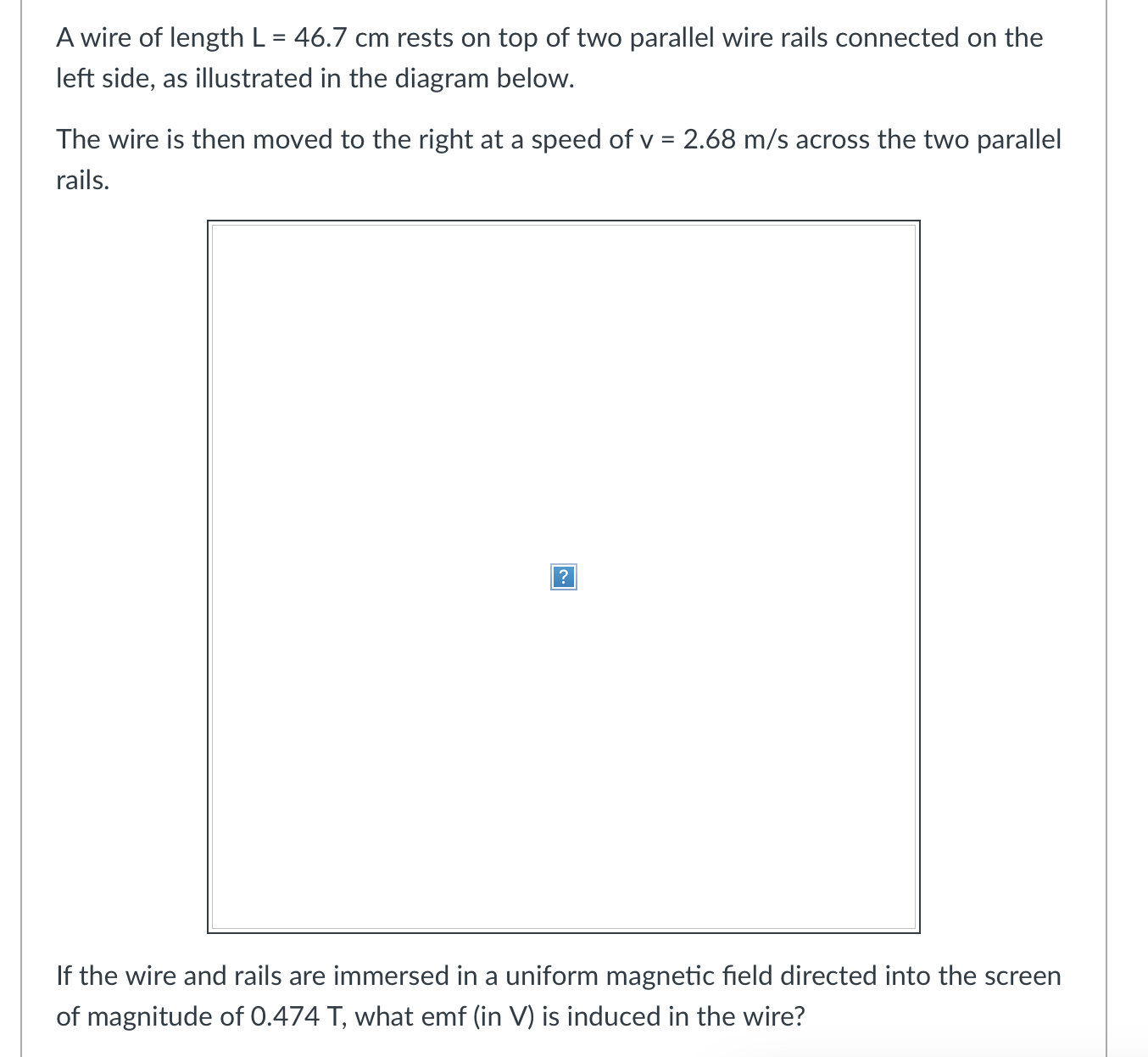 A wire of length L=46.7 cm rests on top of two | Chegg.com